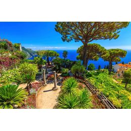 Fototapete papermoon "Garten am Meer", bunt, B:3,5m L:2,6m, Vlies, Tapeten