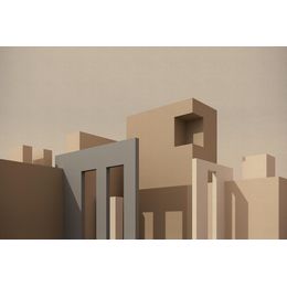 Livingwalls Fototapete LIVING WALLS "Walls by Patel Tanger", beige (natur), B:4m L:2,7m, Vlies, Tapeten, Vlies, Wand