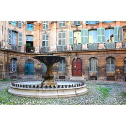 Fototapete papermoon "Hof Aix-en-Provence", bunt, B:5m L:2,8m, Vlies, Tapeten