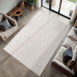 Teppich Ayyildiz Teppiche "DOHA 1652", beige (creme), B:80cm H:4mm L:150cm, Polypropylen, Teppiche, Teppich, L&auml;ufer, 3D Hoch-Tief-Effekt, weicher Kurzflor, In- und Outdoor