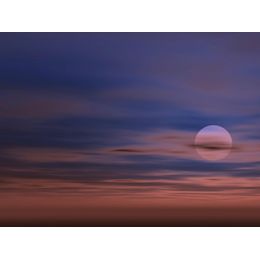 Fototapete papermoon "HIMMELSONNE WOLKEN WELTALL SONNENUNTERGANG SOMMER XXL", bunt, B:4,5m L:2,8m, Vlies, Tapeten