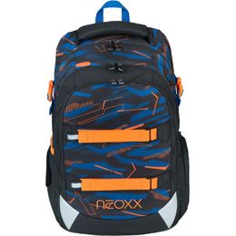 Schulrucksack neoxx "Active Pro", Kinder, Gr. B/H/T: 31cm x 45,5cm x 24cm, schwarz (streetlight), Polyester, Rucks&auml;cke Schulrucksack