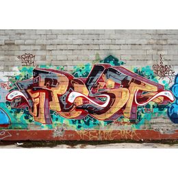 Fototapete papermoon "Graffiti Street Art", bunt, B:4m L:2,6m, Vlies, Tapeten
