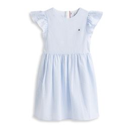 Tommy Hilfiger Kleid M&auml;dchen Gr&ouml;&szlig;e 122 hellblau / wei&szlig;