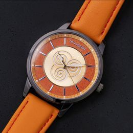 Holzkern Holzuhr Air Nomads (Ahorn/Orange), Herren, Naturholz