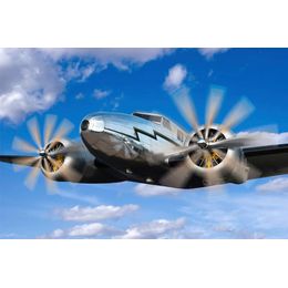 Fototapete papermoon "Klassisches Vintage Flugzeug", bunt, B:3,5m L:2,6m, Vlies, Tapeten