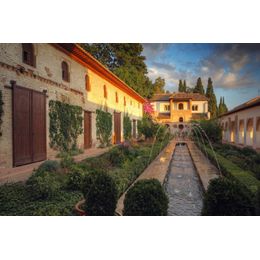 Fototapete papermoon "ARCHITEKTUR-ALHAMBRA PALAST GRANADA", bunt, B:3,5m L:2,6m, Vlies, Tapeten