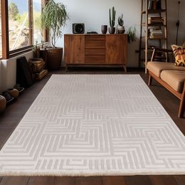 Teppich Ayyildiz Teppiche "SAHARA 1114", beige, B:140cm H:12mm L:200cm, Polypropylen, Teppiche, Teppich, L&auml;ufer / Pflegeleicht / Strapazierf&auml;hig / Trend Colors/ Wohnzimmer