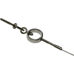Seilspanngarnitur Gardinia "Ring" Gr. 1, grau (chromfarben), L:500cm, Metall, Gardinenbefestigungen, Nur auf festem Untergrund montieren
