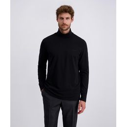 Rollkragenshirt Pierre Cardin, Herren, Gr. M, schwarz, Jersey, Obermaterial: 95% Baumwolle, 5% Elasthan, unifarben, normal h&uuml;ftbedeckend, ohne Ausschnitt, abgesteppt, Shirts, unifarben, Baumwolle mit Stretch