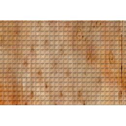 Fototapete ARCHITECTS PAPER "Atelier 47 Square Wood 2", braun (hellbraun), B:4m L:2,7m, Vlies, Tapeten, Vlies, Wand, Schr&auml;ge, Decke