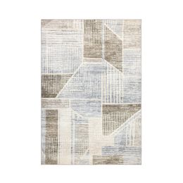 Teppich Kayoom "Visionary 129", taupe, B:200cm H:8mm L:290cm, Polyester, Teppiche, Teppich, Kurzflor, Vintage, Patchwork Muster, Modernes Muster