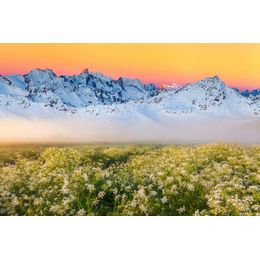 Fototapete papermoon "ALPENLANDSCHAFT", bunt, B:3,5m L:2,6m, Vlies, Tapeten
