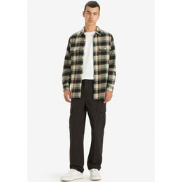 Levi's Cargohose LEVI'S "XX CARGO STRAIGHT", Herren, Gr. 32, L&auml;nge 32, schwarz (meteorite), Web, Obermaterial: 100% Baumwolle, straight fit lang, Hosen Cargohose, Ges&auml;&szlig;- und Cargo- Taschen mit Patten