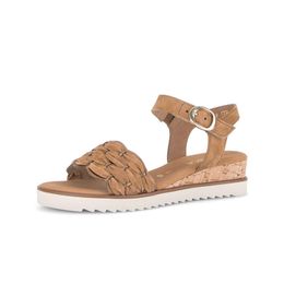 Riemchensandale Gabor "Riemchensandale", Damen, Gr. 38, braun, Schuhe Riemchensandale