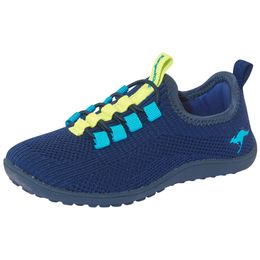 Sneaker Kangaroos "K-BFK BOLE", M&auml;dchen, Gr. 30, blau (navy, lime), Textil, Schuhe Sneaker, Barfussschuh
