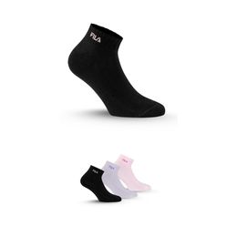 Kurzsocken Fila, Damen, Gr. 43-46, fashion lady, Baumwollmischung, Socken, Cotton-Mix, Rippenb&uuml;ndchen, Logoschriftzug