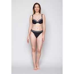 JOOP! Bikini-Hose JOOP "Brismar Beach", Damen, Gr. 42, N-Gr, schwarz beauty aop, Obermaterial: 83% Polyamid, 17% Elasthan, Badehosen Bikini-Hose