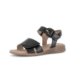 Riemchensandale Gabor "Riemchensandale", Damen, Gr. 38, schwarz, Schuhe Riemchensandale