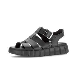 Plateausandaletten Gabor "Plateau Sandale", Damen, Gr. 40,5, schwarz, Schuhe