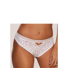 Slip s.Oliver "Milene", Damen, Gr. 48/50, wei&szlig;, Microtouch, Obermaterial: 88% Polyamid, 12% Elasthan, Unterhosen Slip, mit edlem Bund und modischem Accessoire vorne mittig