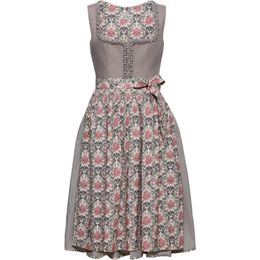 Almsach Midi Dirndl mit Rosenprint Beige/Rosen (Gr&ouml;&szlig;e: 38)