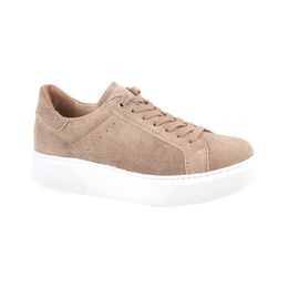 dirndl + bua Velours-Sneaker Leinen/Beige (Gr&ouml;&szlig;e: 38)
