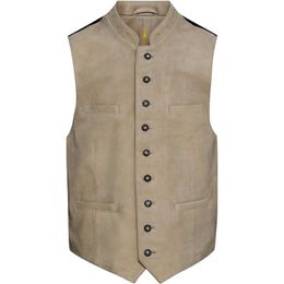 Almsach Lederweste Beige/Sand (Gr&ouml;&szlig;e: 54)