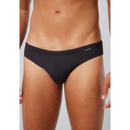 Badeslip Bruno Banani "Mini Wave Line 2.0 Swim", Herren, Gr. S (4), N-Gr, schwarz, Elasthan, Polyamid, unifarben, Badehosen, mit seitlicher Logopr&auml;gung
