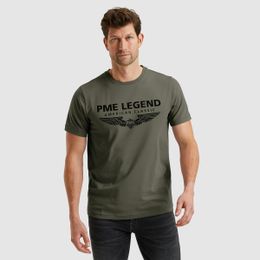 PME-Legend T-Shirt PME LEGEND, Herren, Gr. M, grau (beluga), Jersey, Obermaterial: 95% Baumwolle, 5% Elasthan, schmal normal, Rundhals, eingesetzt B&uuml;ndchen, Shirts T-Shirt, klassischer Rundhalsausschnitt