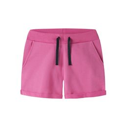 Sweatshorts name it "NKFVOLTA SWE SHORTS UNB", M&auml;dchen, Gr. 104, N-Gr, strawberry moon, angeraute Sweatware, Obermaterial: 95% Baumwolle, 5% Elasthan, unifarben, regular fit kurz, Hosen Sweatshorts, Baumwollmischung, Regular Fit
