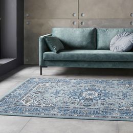 Teppich Hanse Home "Skazar Isfahan" Gr. 2, blau (himmelblau), B:80cm H:9mm L:150cm, Polypropylen (PP), Teppiche, Teppich, Kurzflor, Orient, L&auml;ufer, Vintage, Esszimmer, Wohnzimmer, Flur