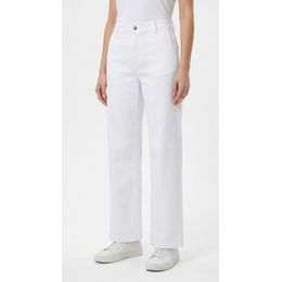 Schlaghose MAC "CARI", Damen, Gr. 44, N-Gr, wei&szlig;, Web, Obermaterial: 97% Baumwolle, 3% Elasthan, lang, Hosen