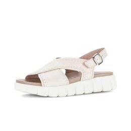 Plateausandaletten Gabor "Plateau Sandale", Damen, Gr. 35,5, creme, Schuhe