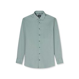 Businesshemd OLYMP "OLYMP Luxor, modern fit, New Kent mit extra langem Arm", Herren, Gr. 41, Normaler Arm, gr&uuml;n, 100% Baumwolle, Hemden