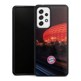 DeinDesign Galaxy A53 5G Handy Gallery Case Handyh&uuml;lle 9H Geh&auml;rtetes Glas R&uuml;ckseite H&uuml;lle Stadium Fc Bayern M&uuml;nchen Fcb Gallery Case