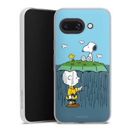 DeinDesign Google Pixel 9a Handy Slim Case Silikon Handyh&uuml;lle transparent H&uuml;lle extra d&uuml;nn Peanuts Children Snoopy Silikon Slim Case