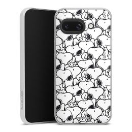 DeinDesign Google Pixel 9a Handy Slim Case Silikon Handyh&uuml;lle transparent H&uuml;lle extra d&uuml;nn Peanuts Snoopy Muster Silikon Slim Case