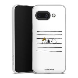 DeinDesign Google Pixel 9a Handy Slim Case Silikon Handyh&uuml;lle transparent H&uuml;lle extra d&uuml;nn Snoopy Dog Peanuts Silikon Slim Case