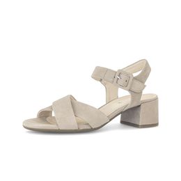 Riemchensandale Gabor "Riemchensandale", Damen, Gr. 38, beige, Schuhe Riemchensandale