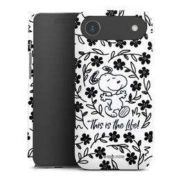 DeinDesign iPhone Air Handy Premium Case Smartphone Handyh&uuml;lle Schutzh&uuml;lle gl&auml;nzend Peanuts Flowers Snoopy Premium Case