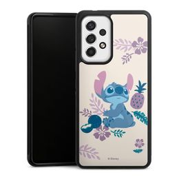 DeinDesign Galaxy A53 5G Handy Gallery Case Handyh&uuml;lle 9H Geh&auml;rtetes Glas R&uuml;ckseite H&uuml;lle Flowers Official Licensed Product Lilo & Stitch Gallery Case