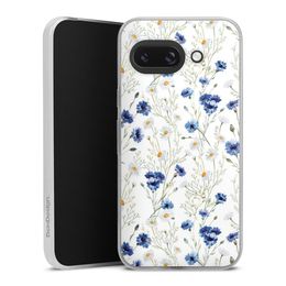 DeinDesign Google Pixel 9a Handy Slim Case Silikon Handyh&uuml;lle transparent H&uuml;lle extra d&uuml;nn Flowers Muster Flower Silikon Slim Case