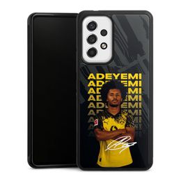 DeinDesign Galaxy A53 5G Handy Gallery Case Handyh&uuml;lle 9H Geh&auml;rtetes Glas R&uuml;ckseite H&uuml;lle Borussia Dortmund Bvb Karim Adeyemi Gallery Case