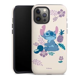 DeinDesign iPhone 12 Pro Handy Panzer Handyh&uuml;lle robuste Outdoor H&uuml;lle Schutzh&uuml;lle matt Flowers Lilo & Stitch Official Licensed Product Tough Case