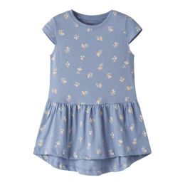 Jerseykleid name it "NMFVIGGA CAPSL DRESS F1 NOOS", M&auml;dchen, Gr. 92, N-Gr, lila impression aop:floral bundles, Jersey, Obermaterial: 100% Baumwolle, bedruckt, regular fit kurz, Rundhals, Kleider Jerseykleid, Baumwolle, regular fit