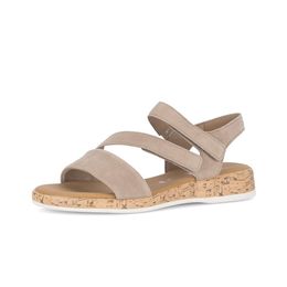 Riemchensandale Gabor "Riemchensandale", Damen, Gr. 37,5, beige, Schuhe Riemchensandale