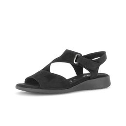 Riemchensandale Gabor "Riemchensandale", Damen, Gr. 37,5, schwarz, Schuhe Riemchensandale