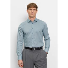 Businesshemd OLYMP "OLYMP Level Five, body fit, Kent mit extra langem Arm", Herren, Gr. 39, Normaler Arm, bleu, 97% Baumwolle, 3% Elastolefin, Hemden