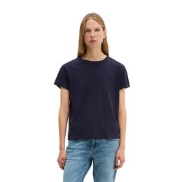 Marc O'Polo T-Shirt MARC O'POLO "aus Organic Cotton", Damen, Gr. XS, blau (maniac midnight), Obermaterial: 100% Baumwolle, unifarben, Basic, loose fit, Rundhals, Shirts T-Shirt